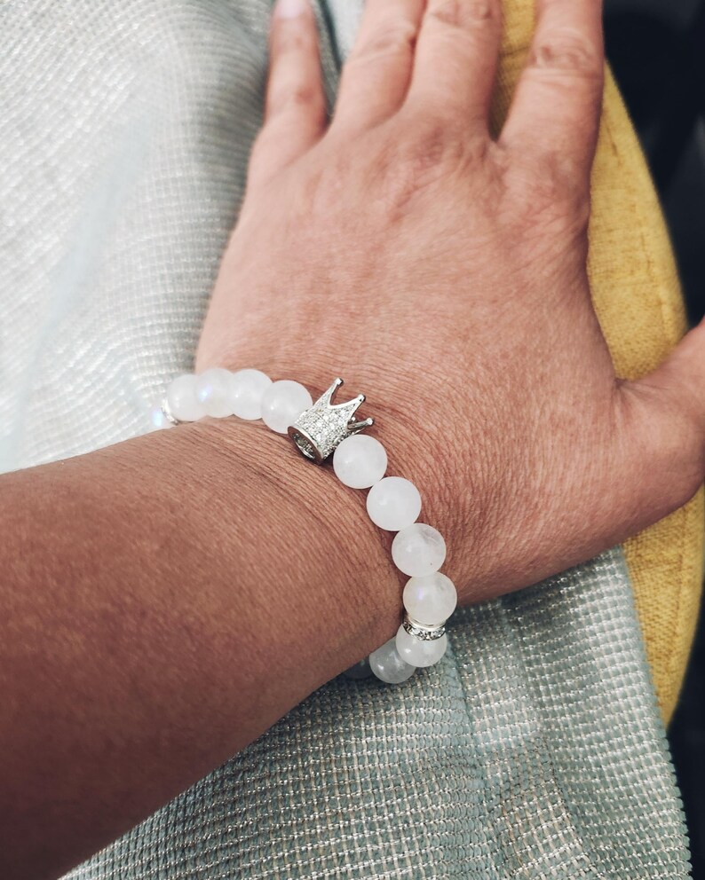 AURORA Moonstone Healing Bracelet | Cancer Zodiac, Self-love - Etsy