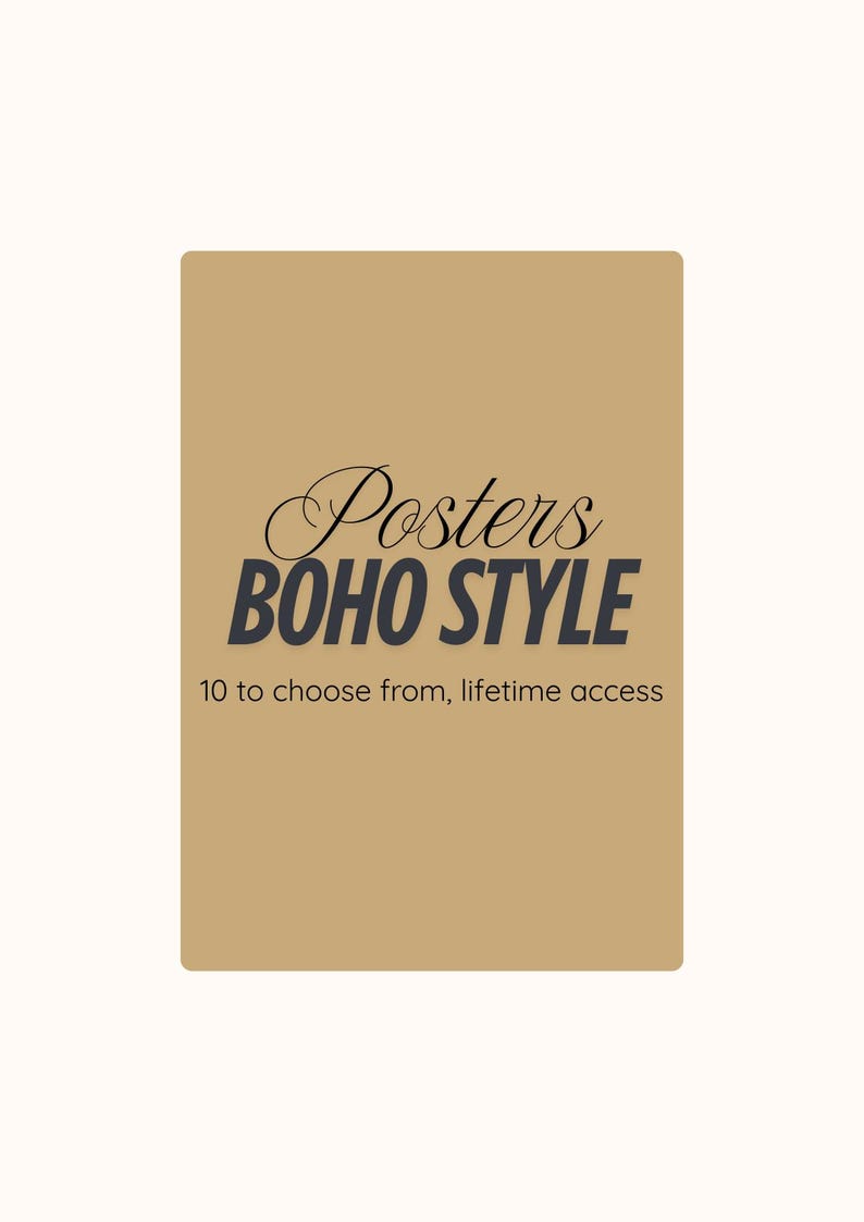 Bundle of Boho Style Digital Poster Prints - Etsy