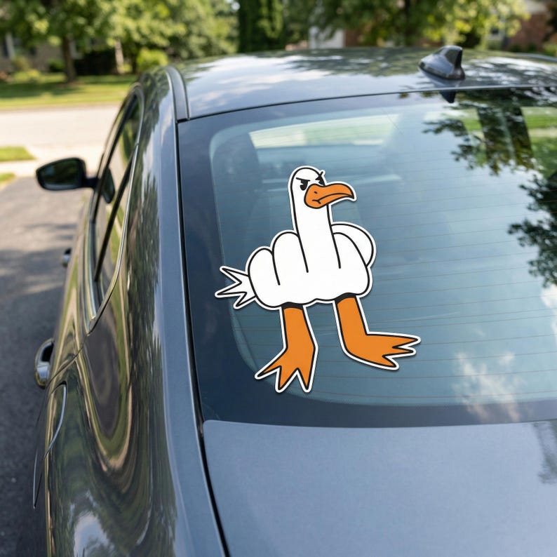Rude Seagull SVG, Funny Middle Finger Bird Design (digital Download) - Etsy