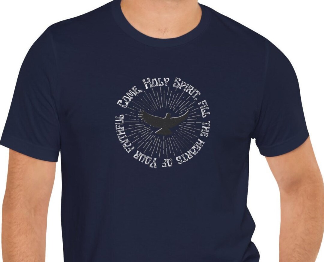 Come Holy Spirit Shirt, Catholic Tee, Men's Catholic T-shirt, Catholic ...