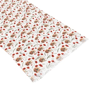 Lady of Guadalupe Red Poppy Scarf Catholic Scarf for Women, Marian ...