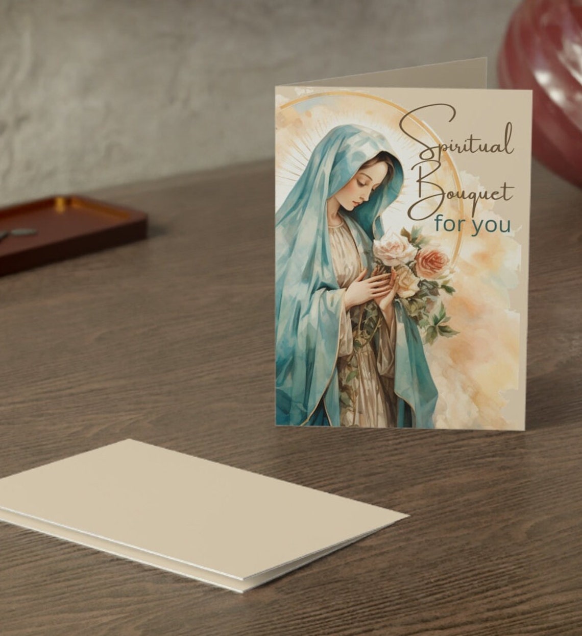Spiritual Bouquet Card, Catholic Stationary, Catholic Notecard ...