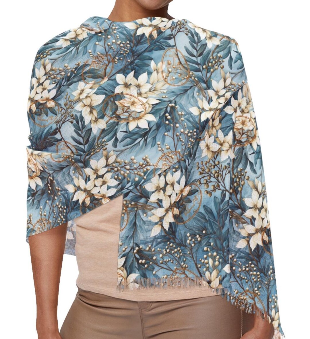 Catholic Scarf for Women, Miraculous Medal Scarf, Marian Scarf ...