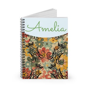 Personalized Catholic Journal, Retro Floral Catholic Prayer Journal ...