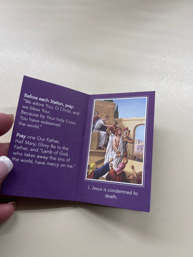 Stations of the Cross Small Pamphlet Lenten Prayer Stations - Etsy