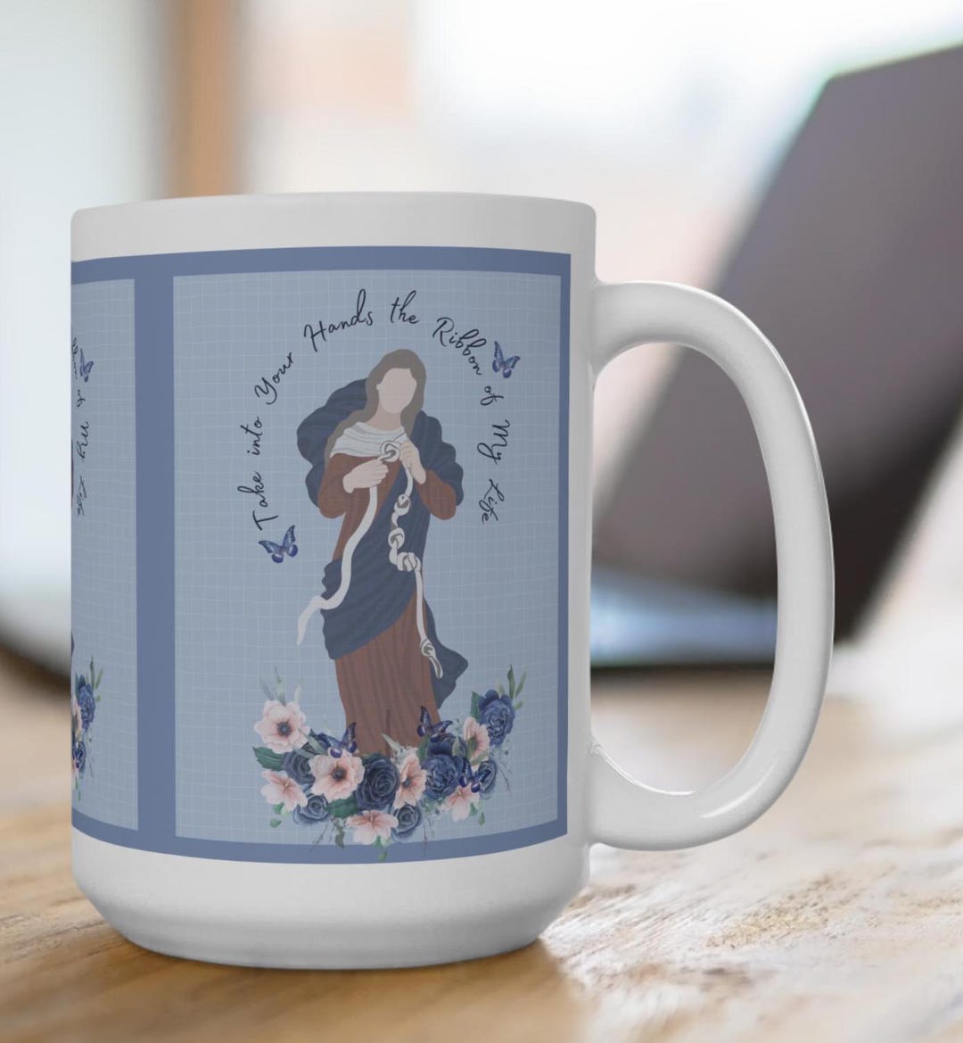 Mary Undoer of Knots Mug, Mary Untier of Knots, Catholic Mug, Catholic ...