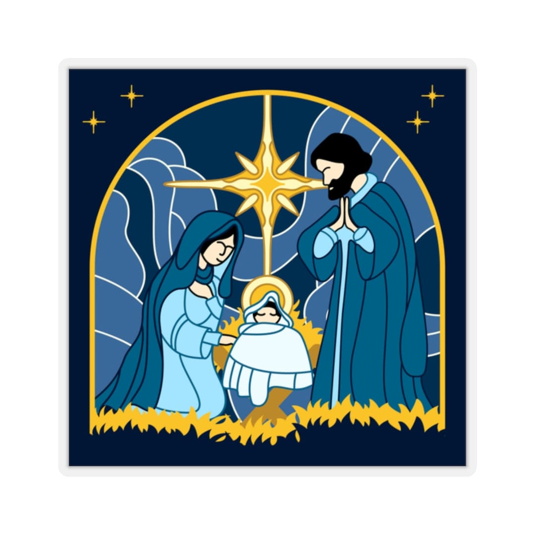 Holy Family Sticker Vinyl Sticker Christmas Sticker Nativity Sticker ...