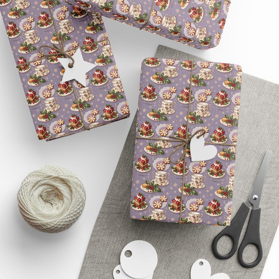 Holiday Wrap, Victorian Christmas Paper, Christmas, Holiday, Gift Wrap ...