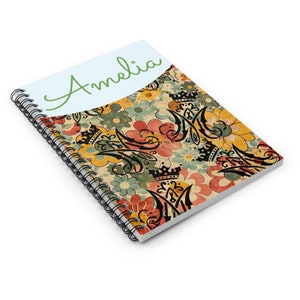 Personalized Catholic Journal, Retro Floral Catholic Prayer Journal ...