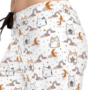 Boho Cat Pajamas Kitty Pajamas, Autumn Pajama Pants, Rainbow Pajamas ...