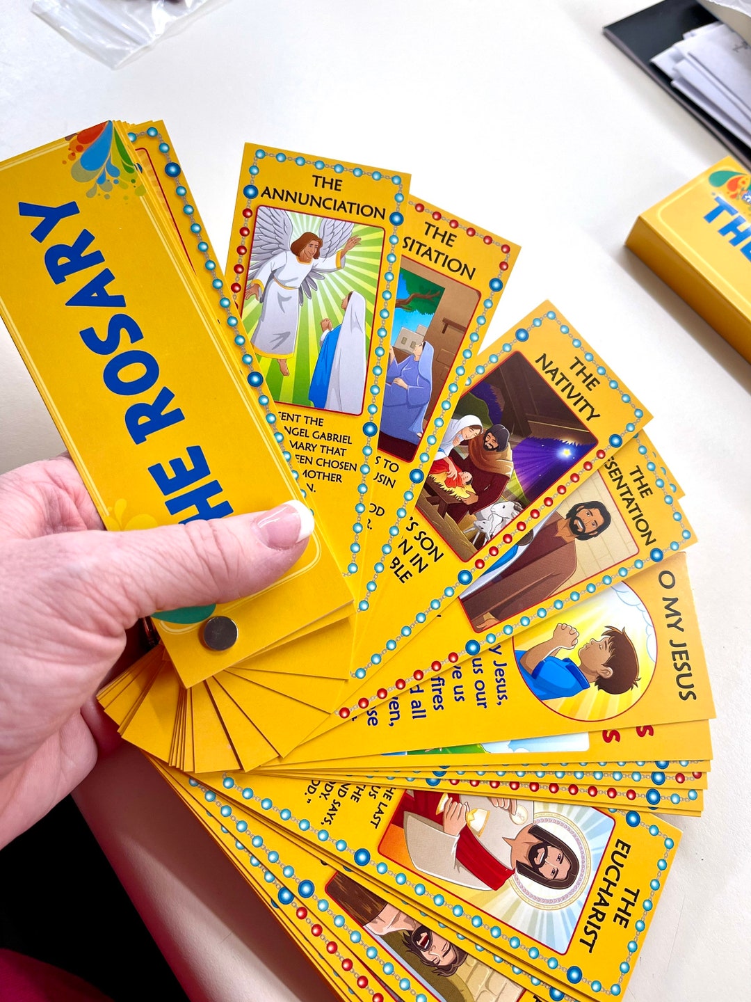 How to Pray the Rosary Instructional Book Fan Catholic Rosary - Etsy