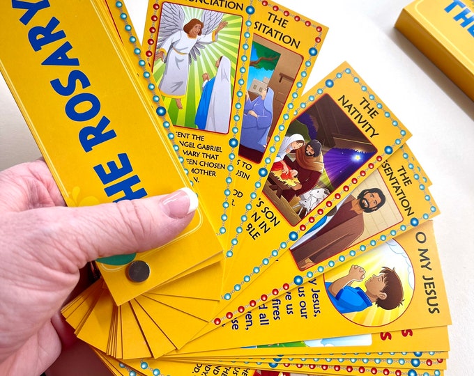 How to Pray the Rosary Instructional Book Fan Catholic Rosary Color ...