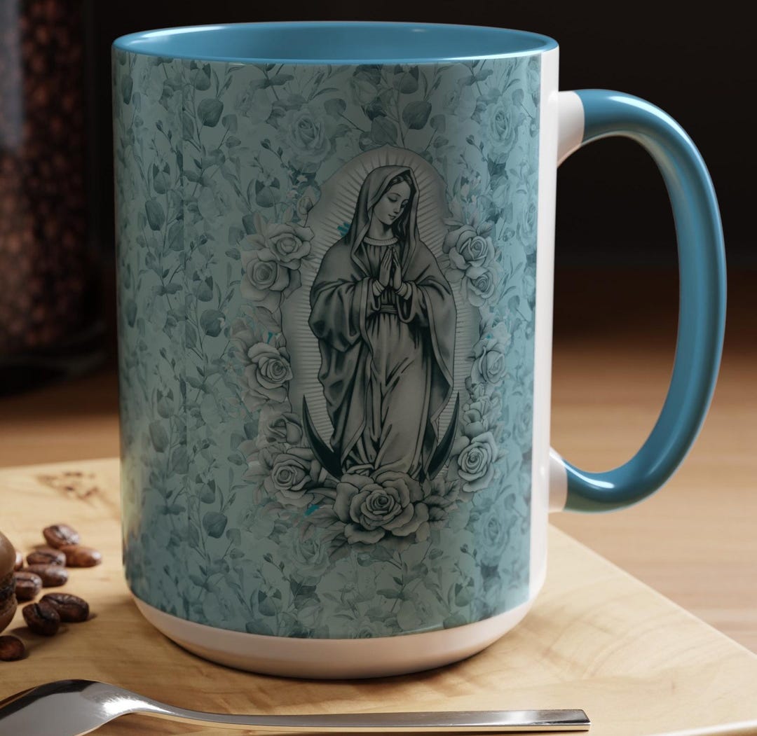 Blue Lady of Guadalupe Mug, Catholic Mug, Catholic Mom Gift, Catholic ...