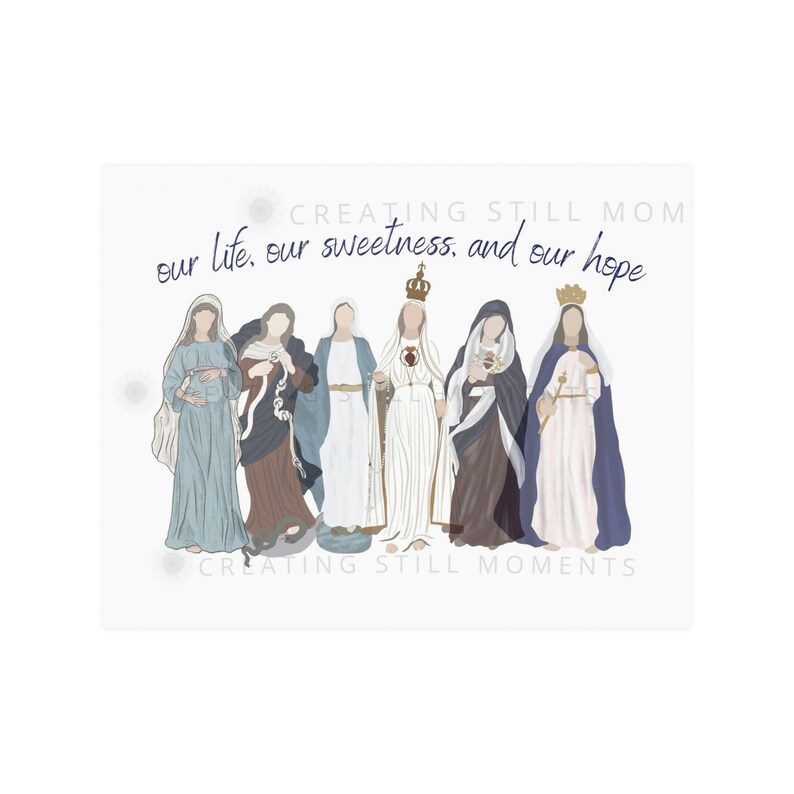 Printed Catholic Art Blessed Virgin Mary Print Catholic - Etsy