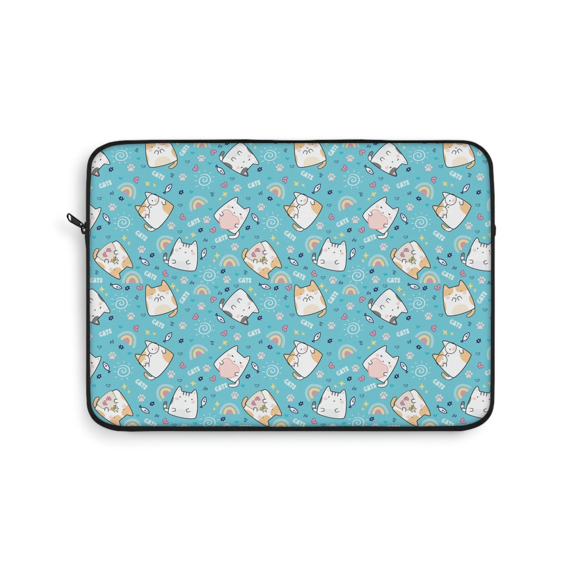 Blue Cat Laptop Sleeve 3 Size Options Cat Computer Case - Etsy