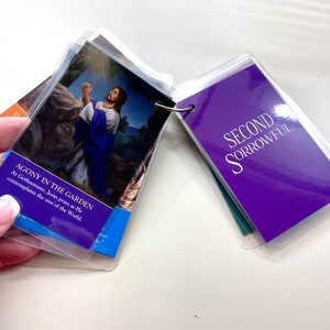 How to Pray the Rosary, Laminated Rosary Prayer Cards, Catholic Rosary ...
