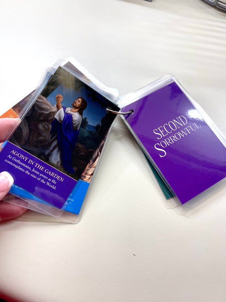 How to Pray the Rosary, Laminated Rosary Prayer Cards, Catholic Rosary ...