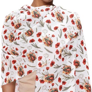 Lady of Guadalupe Red Poppy Scarf Catholic Scarf for Women, Marian ...