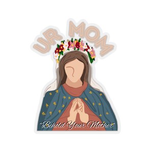 Christmas Sticker Vinyl Sticker Mary Sticker Holiday Sticker Catholic ...