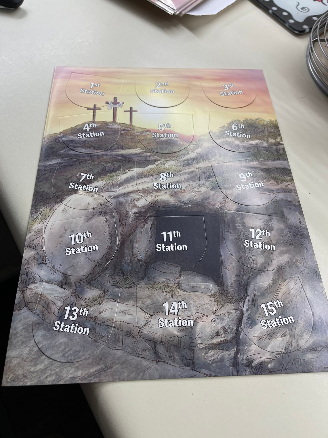 Stations of the Cross Pop-up Card Lenten Prayer Stations - Etsy