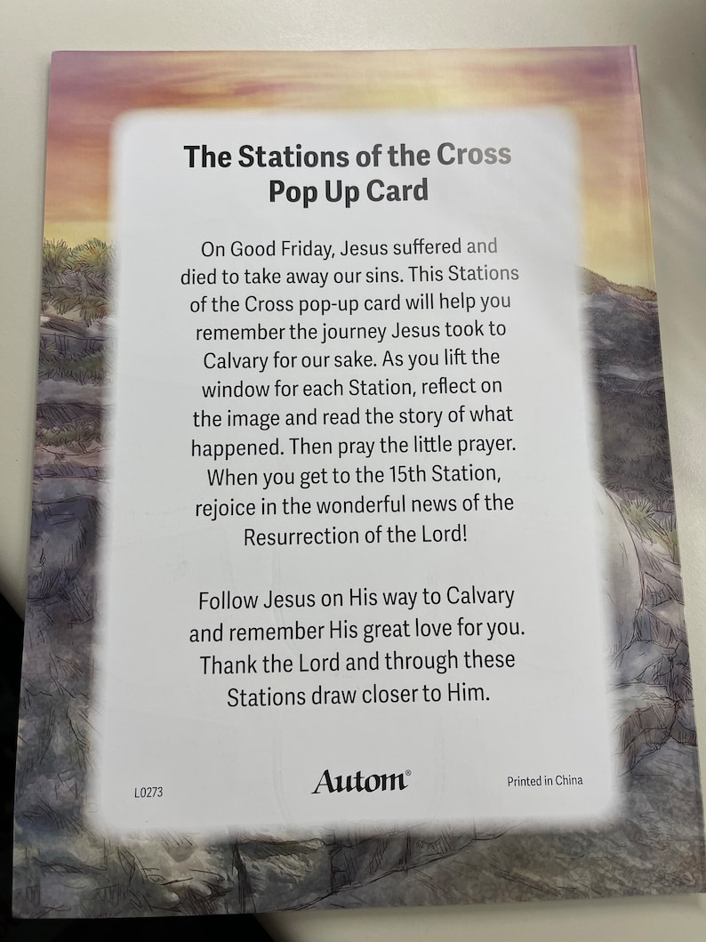 Stations of the Cross Pop-up Card | Lenten Prayer | Stations of the ...
