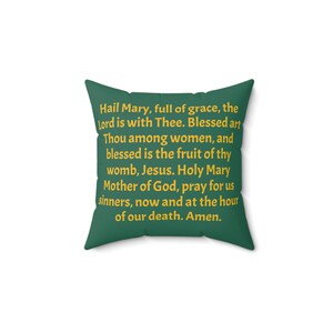 PERSONALIZED Catholic Pillow for Kids/ Hail Mary/our Father/ Saint ...