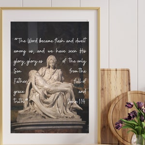 Printed Religious Art | La Pieta Print|mary & Jesus|italy Photography ...