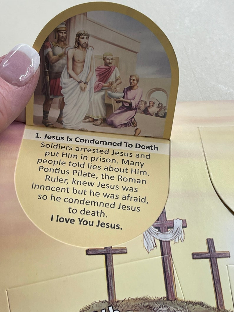 Stations of the Cross Pop-up Card Lenten Prayer Stations - Etsy