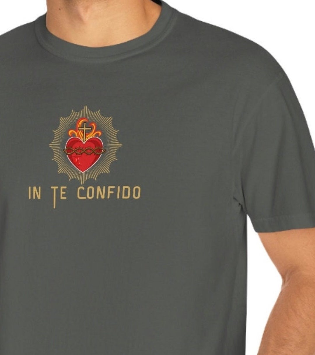 Catholic Gift for Dad, Sacred Heart Jesus, Catholic T-shirt, Catholic ...