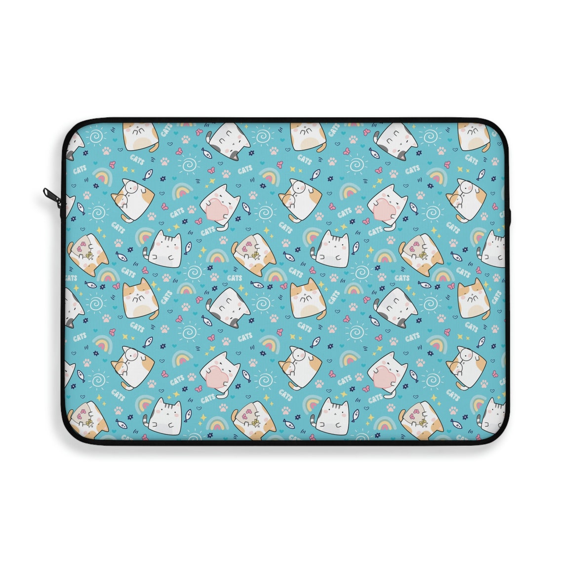 Blue Cat Laptop Sleeve 3 Size Options Cat Computer Case - Etsy
