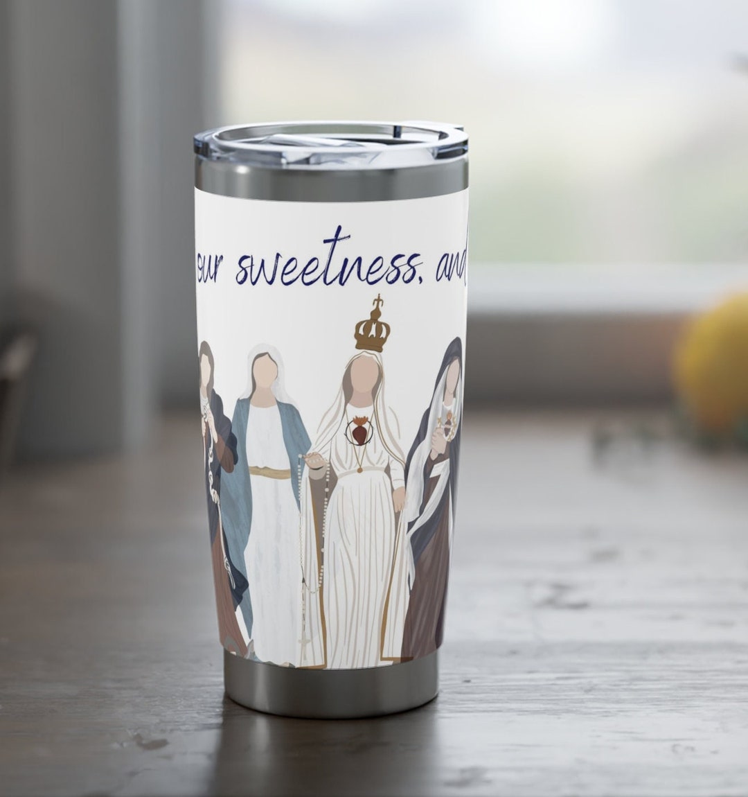 Marian Tumbler Catholic Gift Mary Tumbler Marian Cup Mary Gift ...