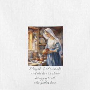 Catholic Tea Towel, Kitchen Madonna, Marian Gift, Catholic Gift Mom ...