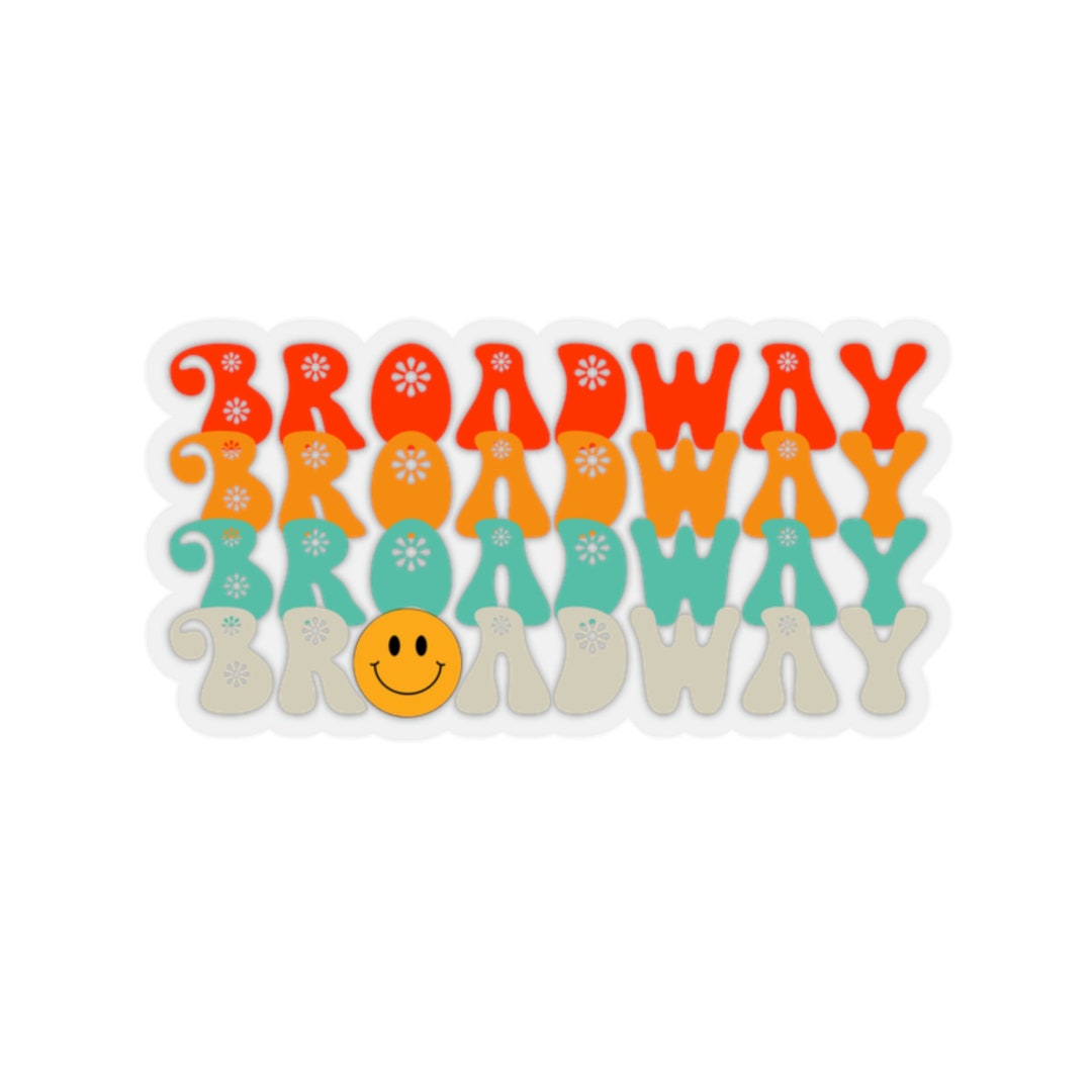 Smiley Broadway Vinyl Sticker, Musical Lover Broadway Lover Drama ...