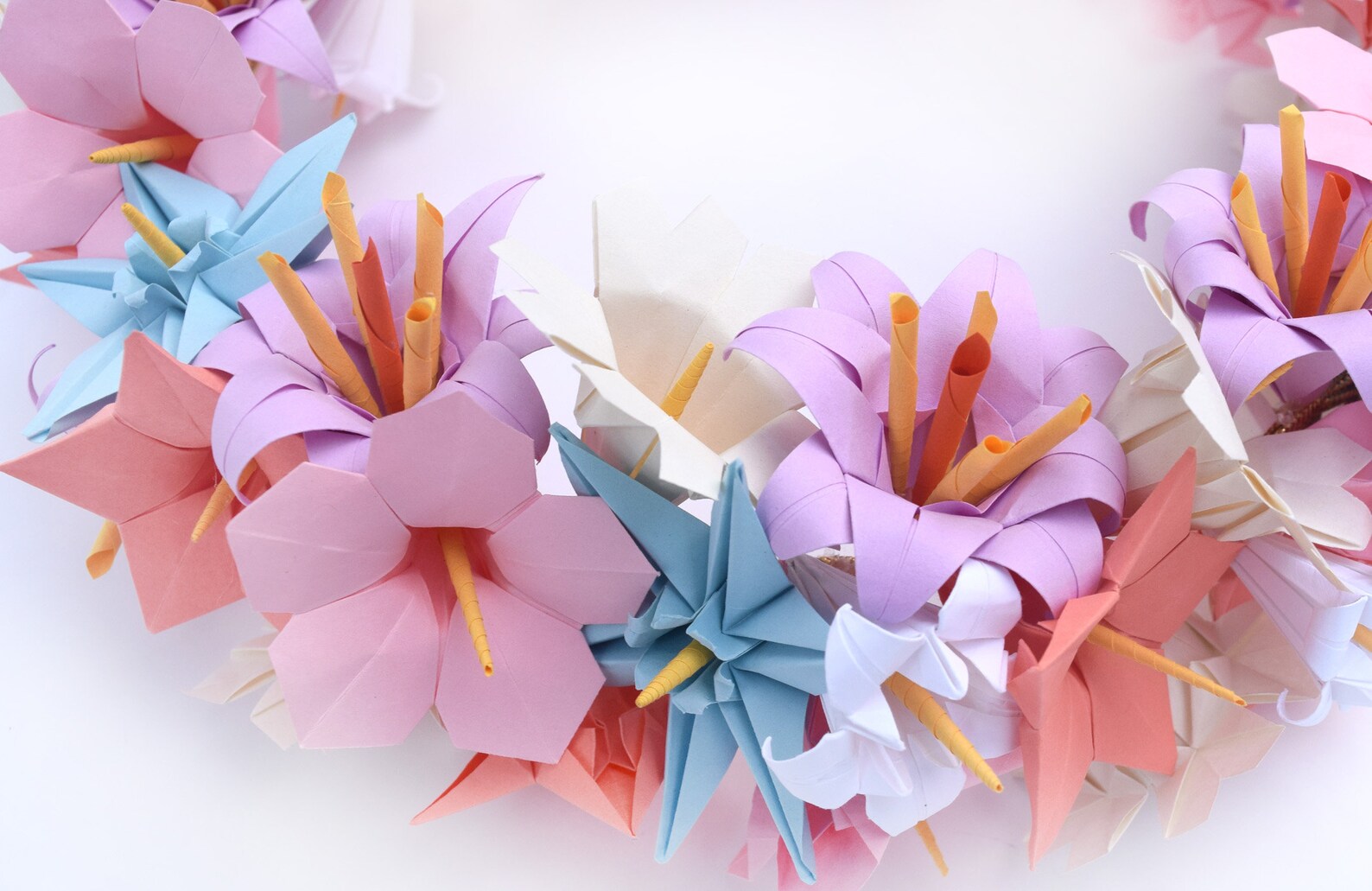 Floral Crown Paper Floral Headband Origami Floral Halo | Etsy
