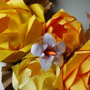 Yellow Rose Origami Paper Wreath, Thanksgiving Holiday Fall Wreath - Etsy