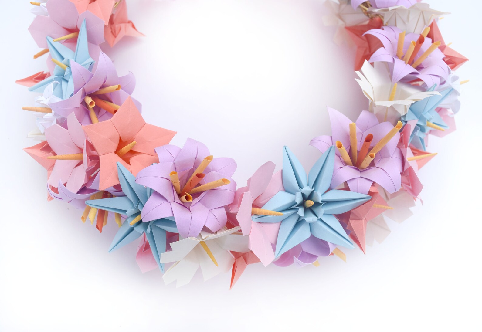 Floral Crown, Paper Floral Headband, Origami Floral Halo, Lavender and ...