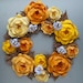Yellow Rose Origami Paper Wreath, Thanksgiving Holiday Fall Wreath - Etsy