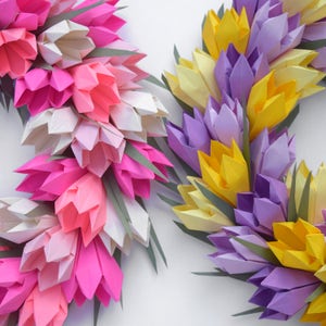 Purple Tulip Easter Spring Wreath, Mother's Day Wreath, Easter Wreath ...