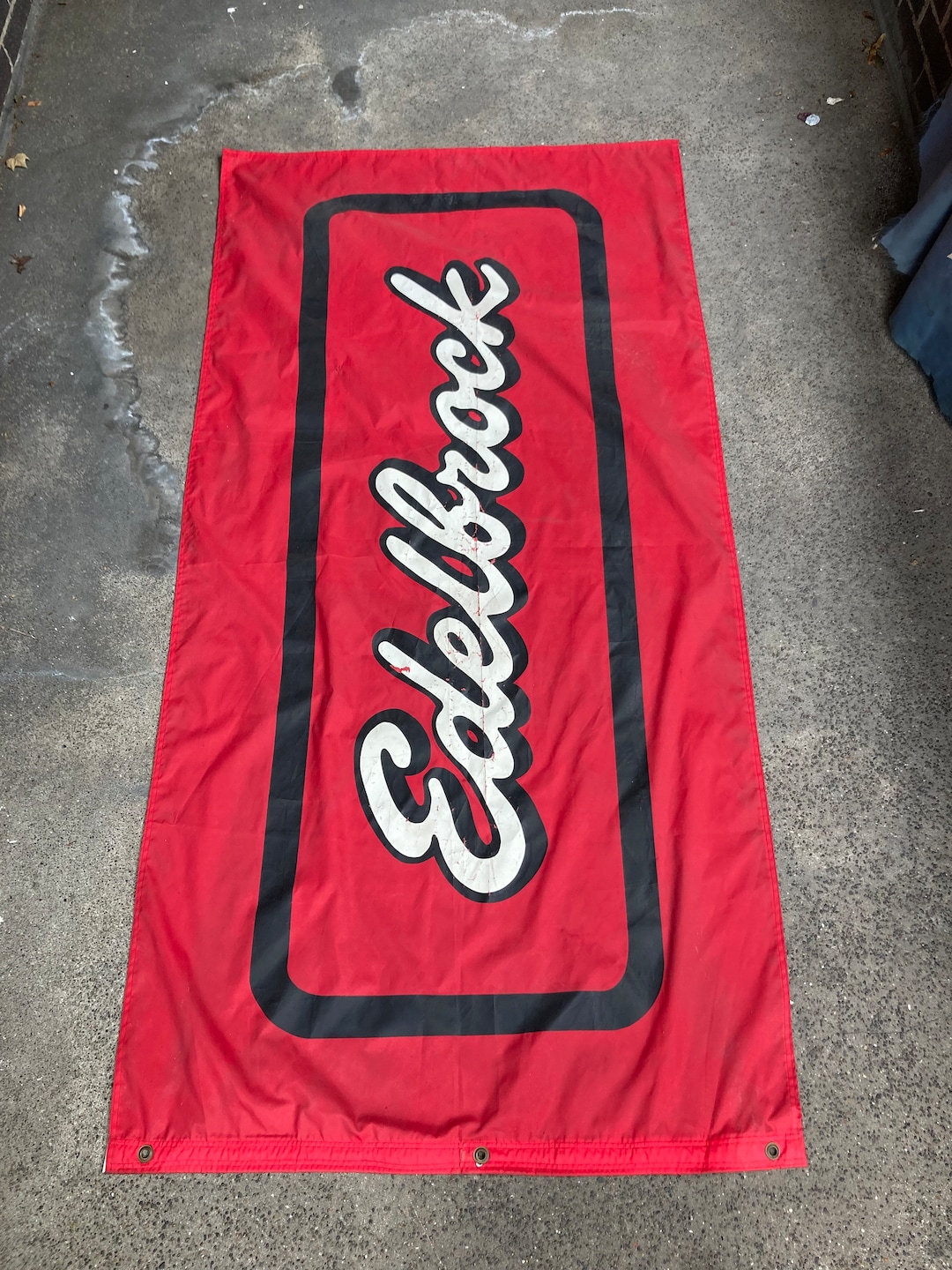Vintage Edelbrock Banner Flag - Etsy