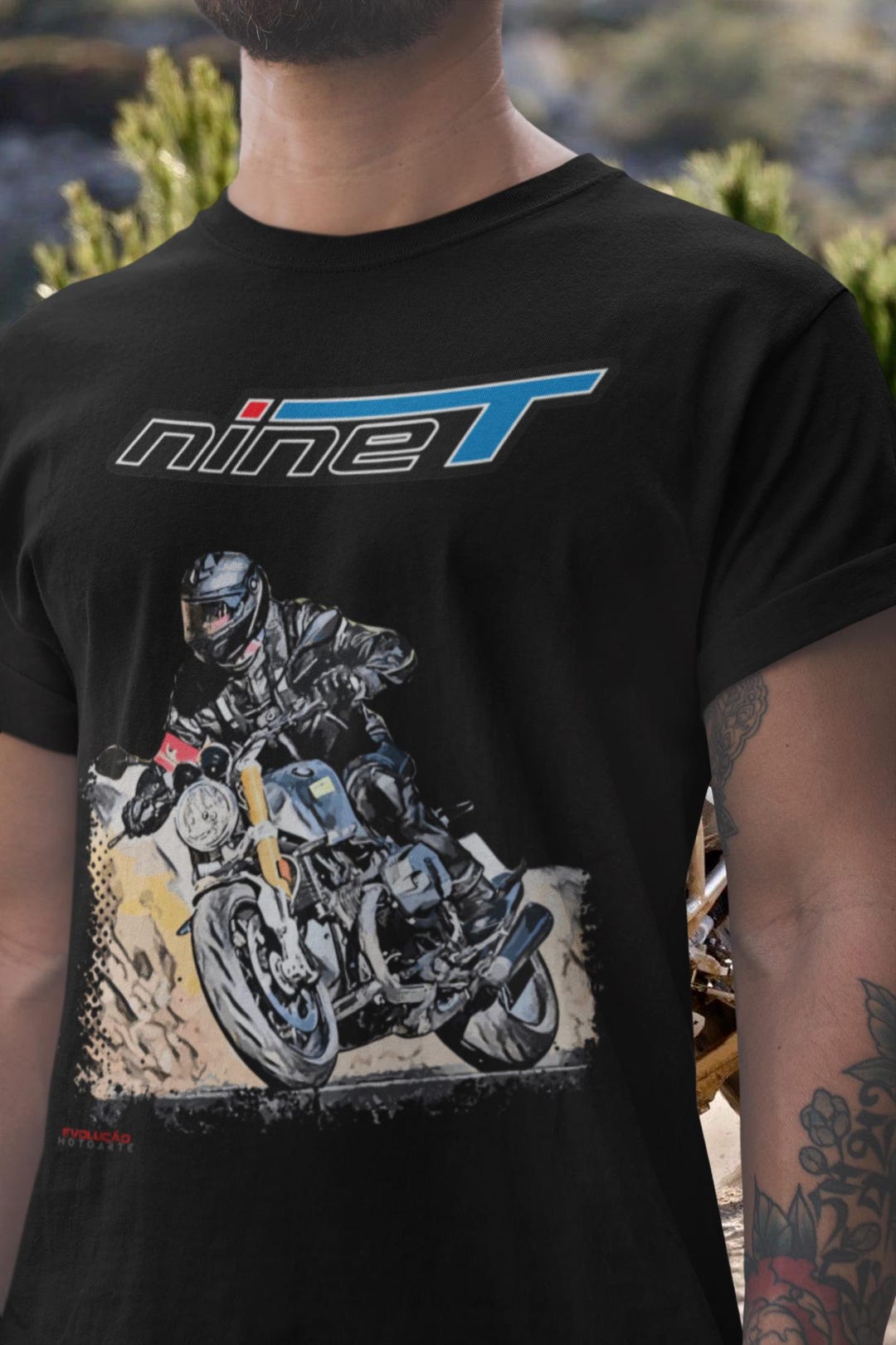 BMW R Ninet T Shirt Heritage Roadster Motorcycle Tee Classic Boxer ...