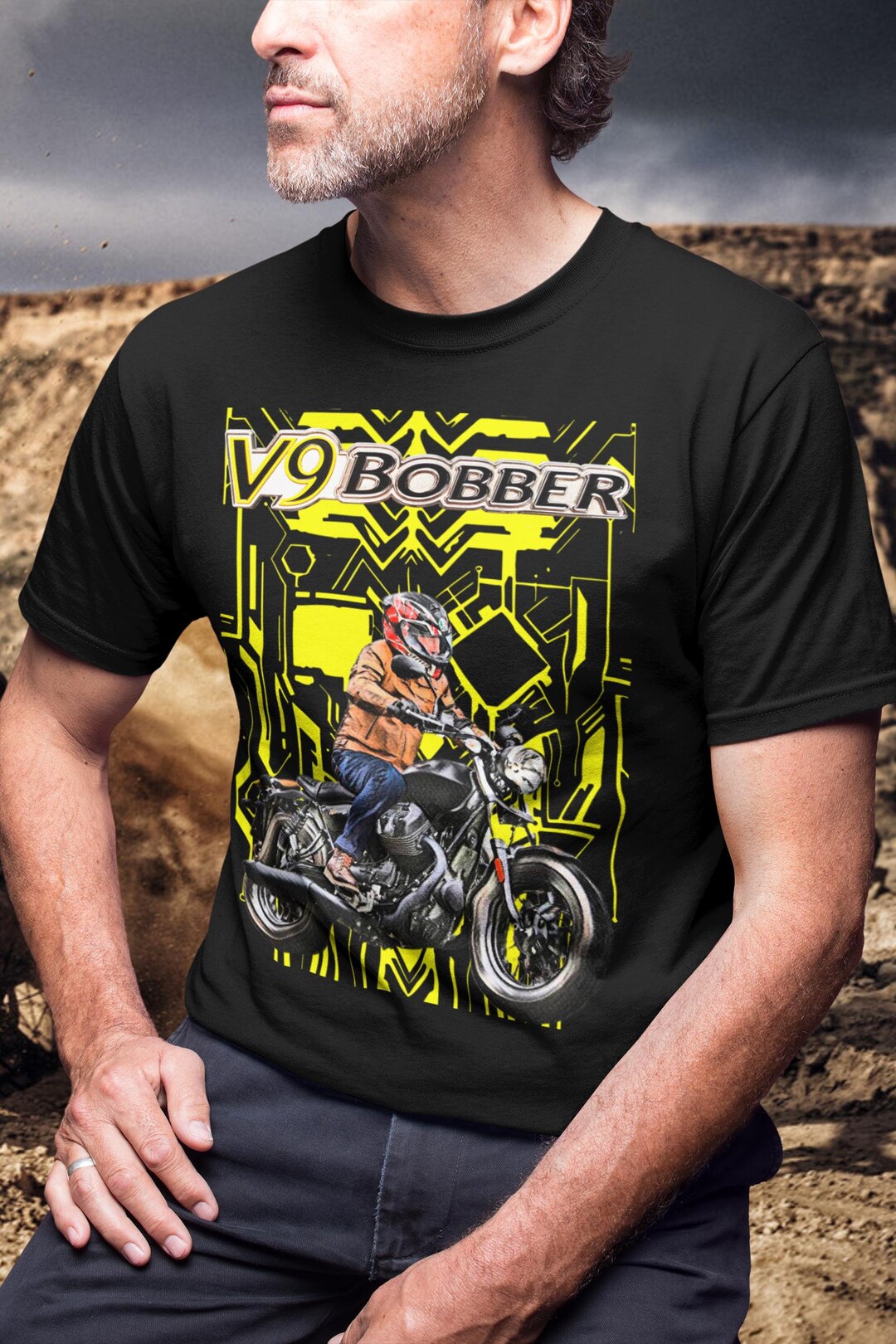 Moto Guzzi V9 Bobber T Shirt Perfect Biker Gift for Italian Cruiser ...