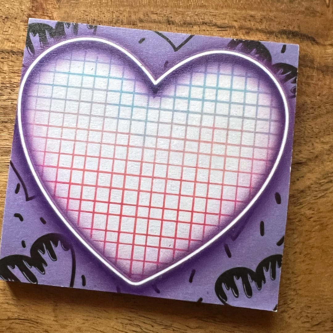 Purple Heart Post Its - Etsy