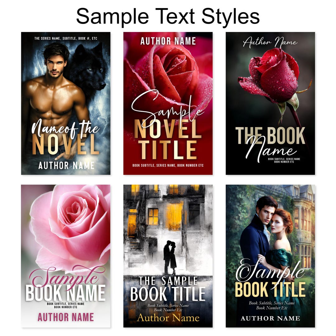 Custom Text Typography Design Addition for Premade Book Cover KDP Indie ...