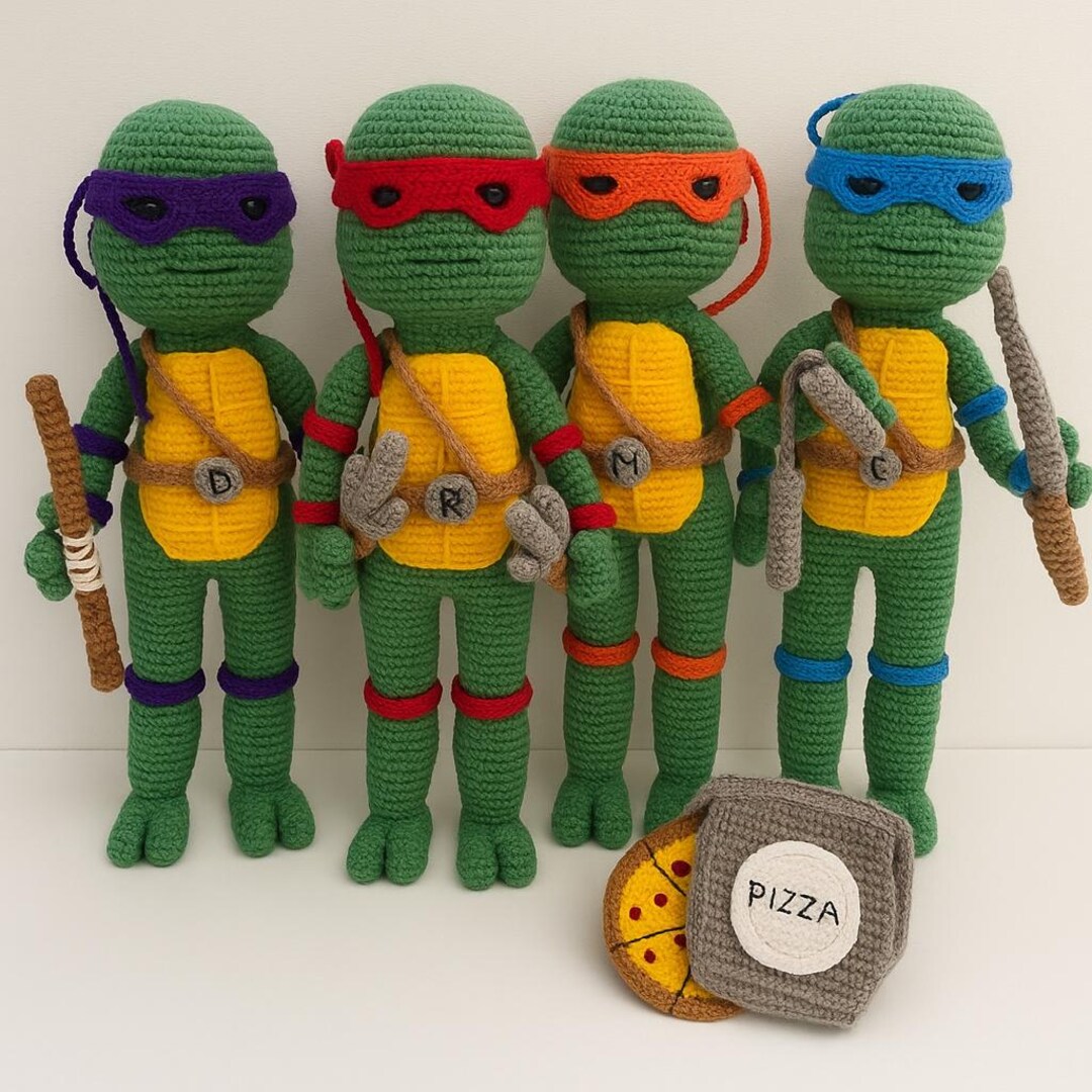 Crochet Amigurumi Ninja Turtles Pattern PDF Digital Download Crochet ...