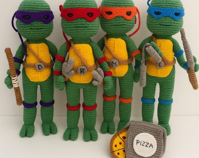 Crochet Ninja Turtle Pattern L TMNT Plush L Crochet Pattern PDF - Etsy ...
