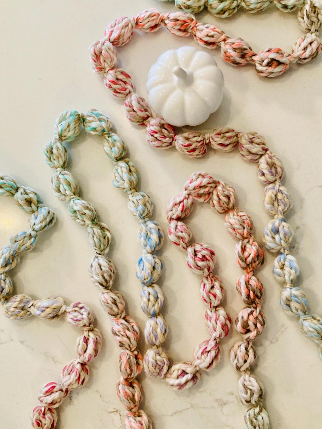 SPRING CAROUSEL Chunky Crochet Bubble Garland Easter Garland Spring ...