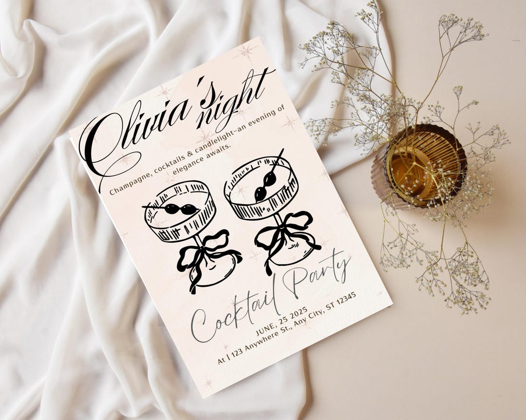 Editable Boho Chic Birthday Invitation Card - Etsy