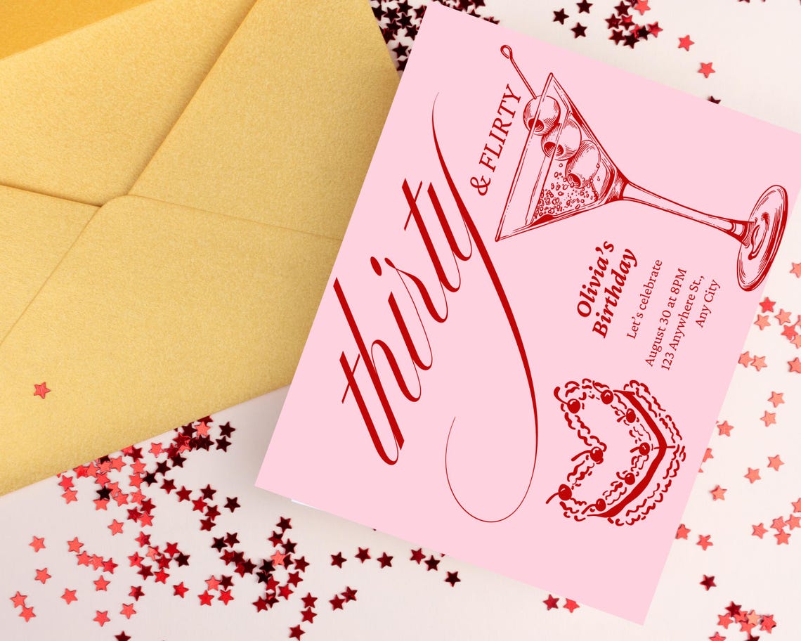 Editable Boho Chic Birthday Invitation Card - Etsy