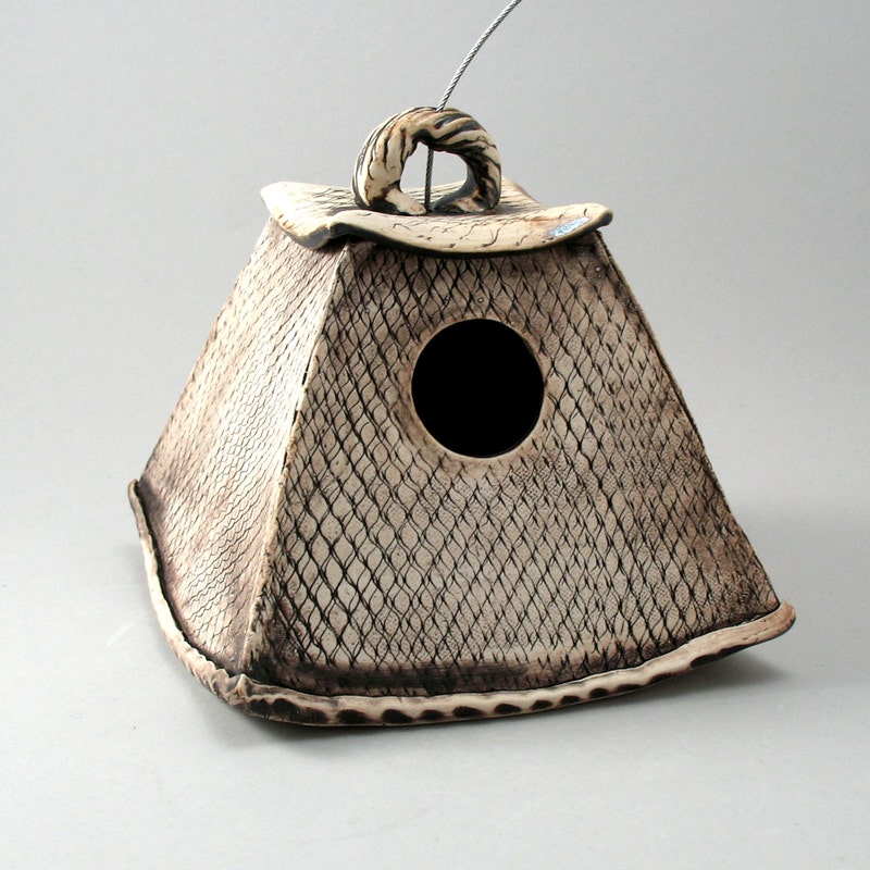 Ceramic Bird House - Etsy