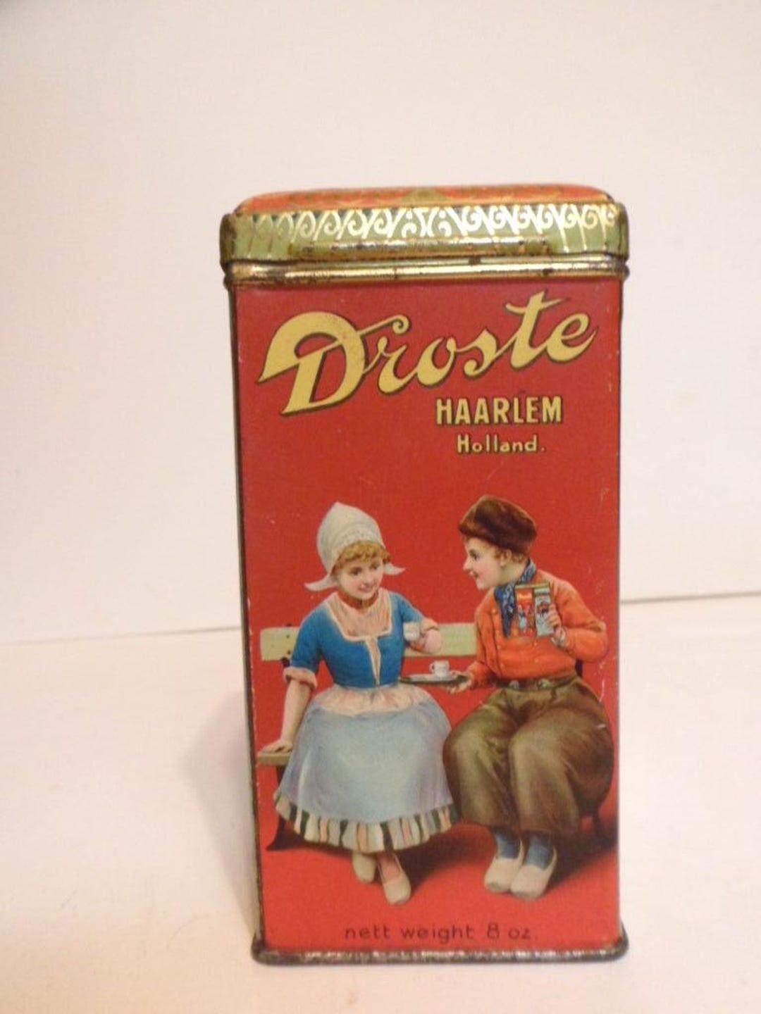 Antique Droste Cocoa Advertising Tin - Etsy